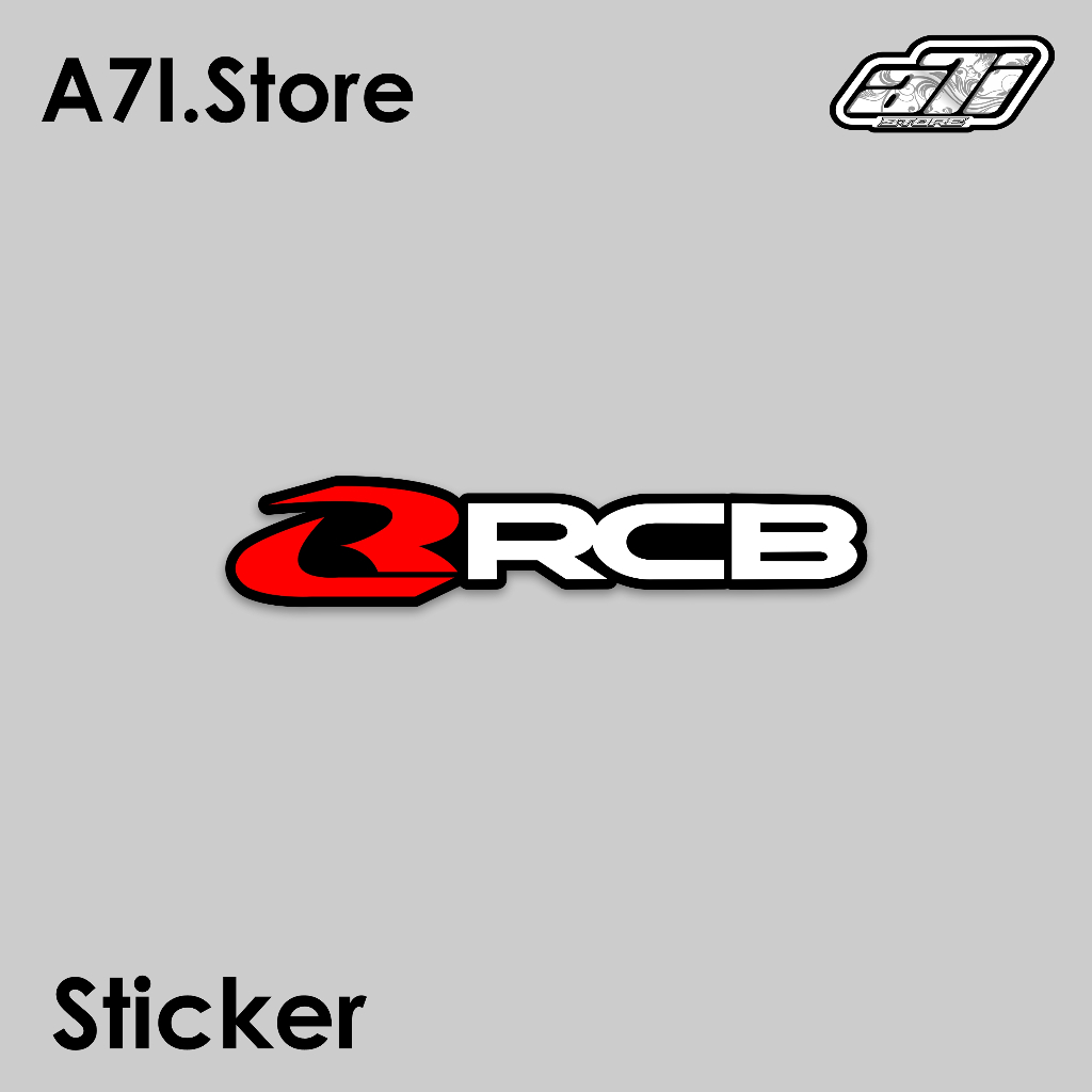 Jual Sticker logo RCB Vinyl Glossy Sticker Variasi Sticker print&cut ...