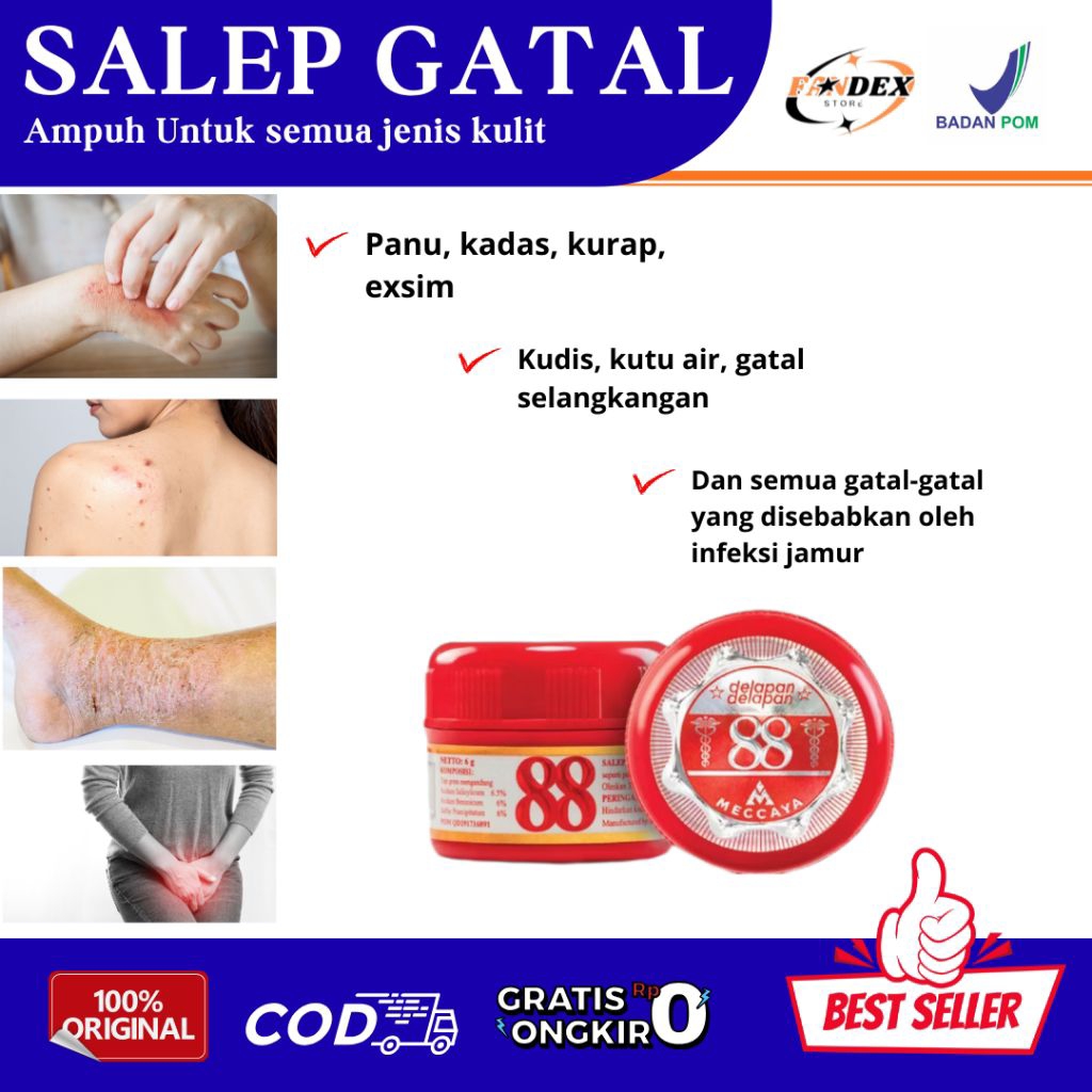 Jual [ BPOM ] SALEP 88 ORIGINAL MENGOBATI PENYAKIT KULIT GATAL PANU ...