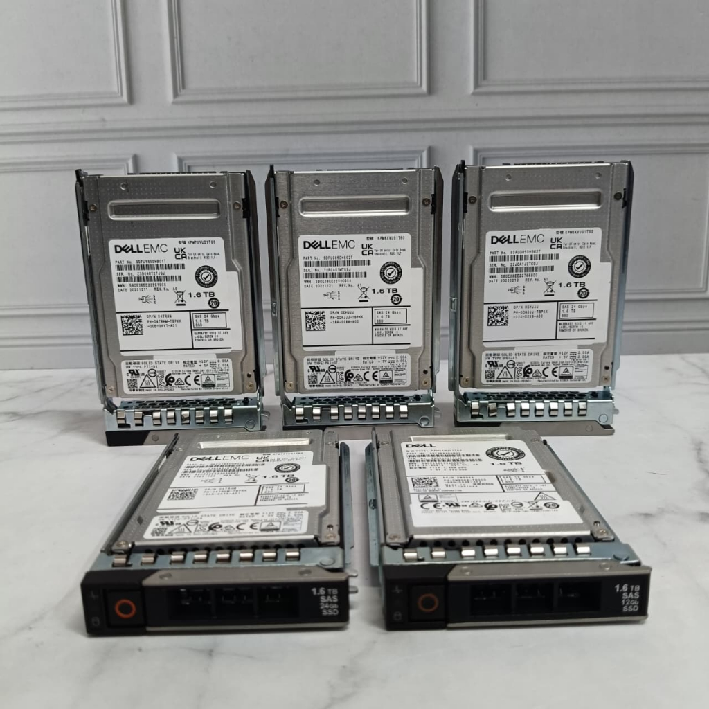 Jual Ssd Sas Dell Emc 1.6Tb 24Gbps + Caddy 2.5 Inch KPM7XVUG1T60 Solid ...