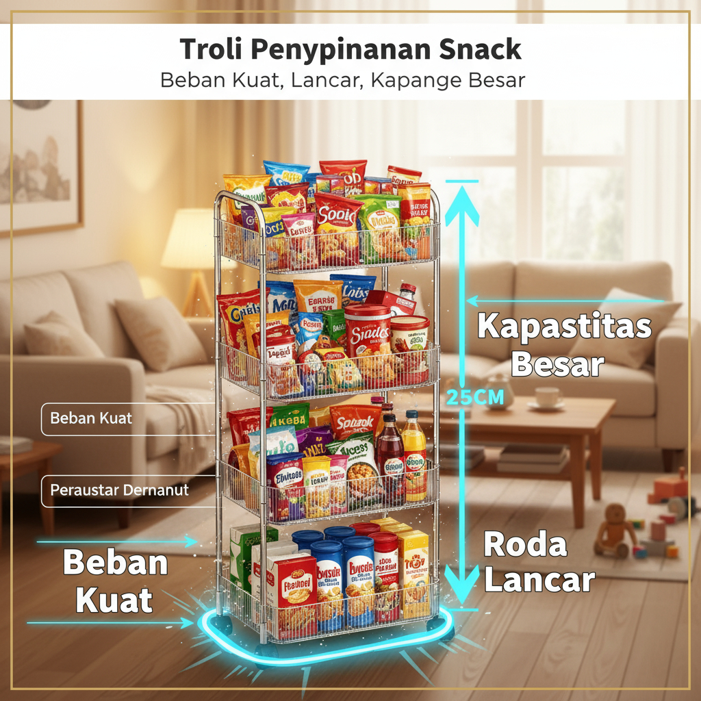 Jual Rak barang multifungsi transparan Rak kosmetik bergerak berlapis ...