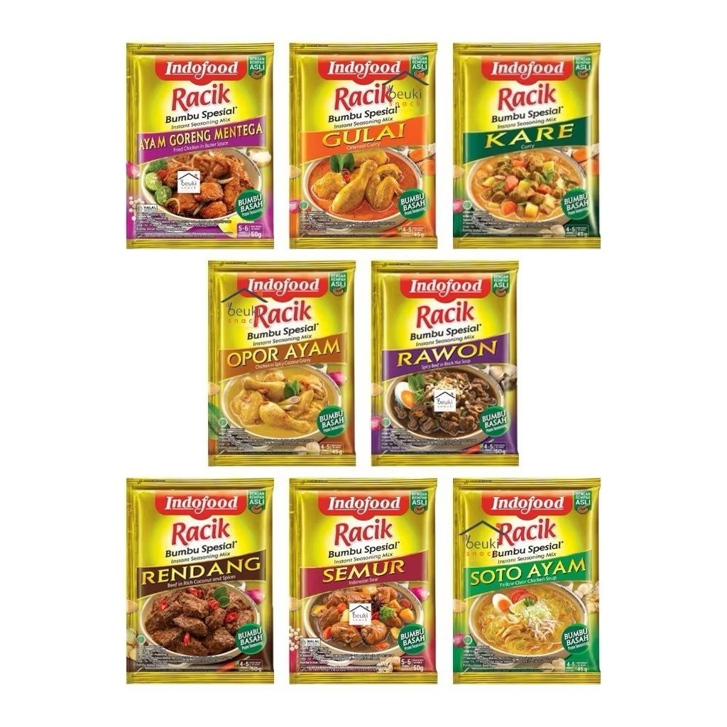 Jual Per sachet Bumbu Racik Spesial Indofood Rawon Gulai Rendang Kare ...