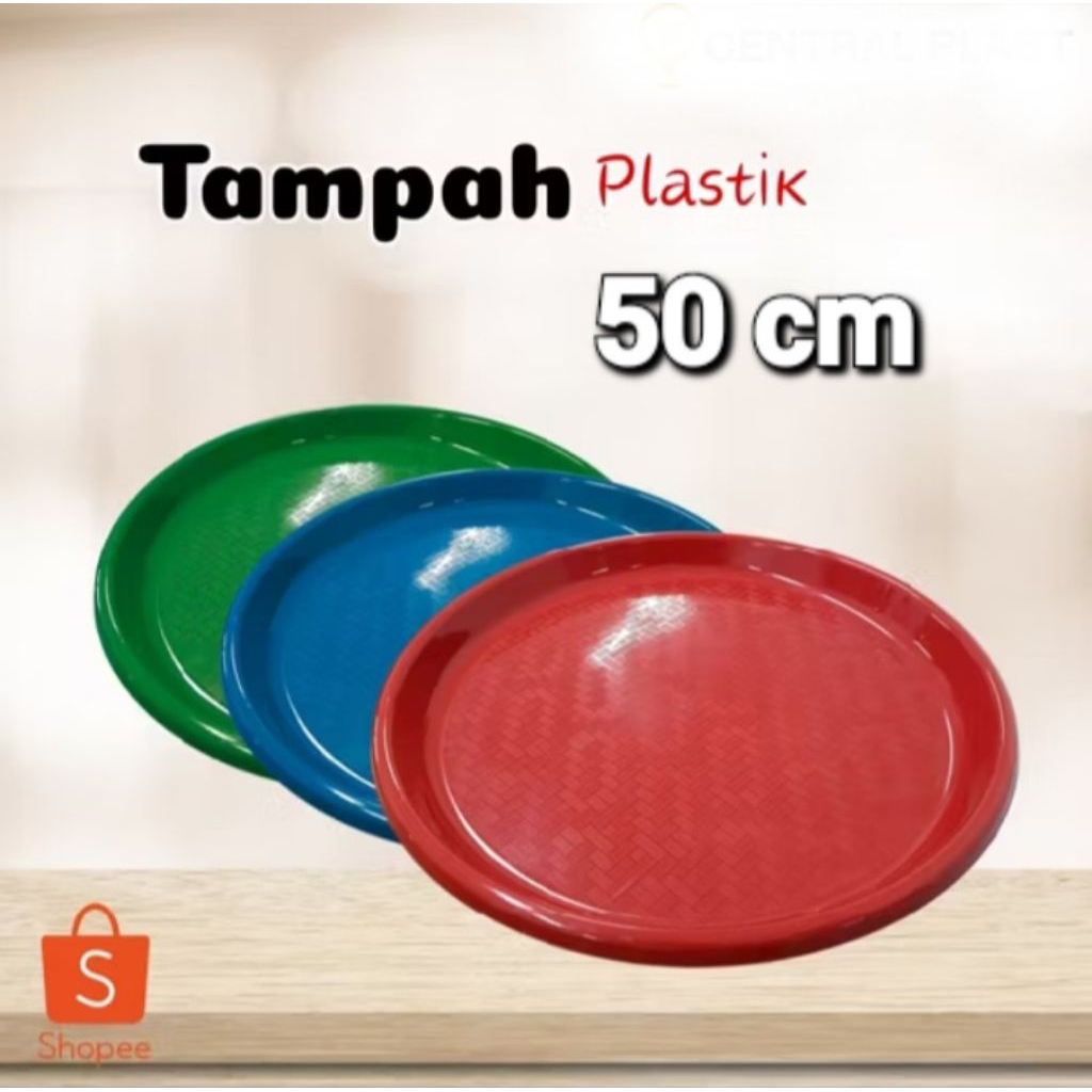 Jual promo murah 3 pcs nampan | tampah plastik besar ukuran 50 cm wadah ...