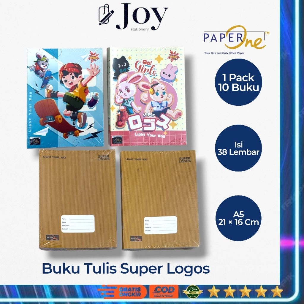 Jual [HARGA PROMO] Buku Tulis Super Logos By Vision 38 Lembar Isi 10 ...
