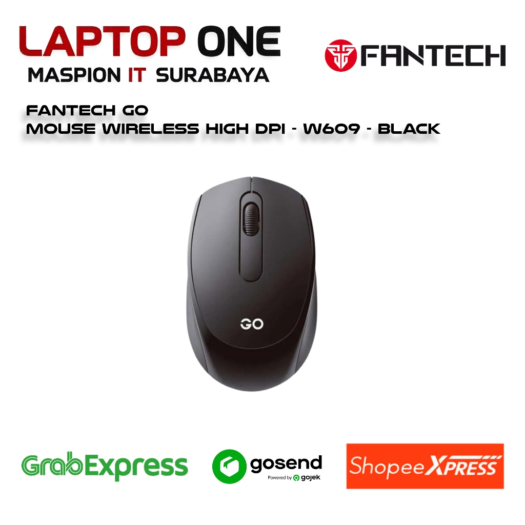 Jual FANTECH GO - MOUSE WIRELESS HIGH DPI - W609 - BLACK | Shopee Indonesia