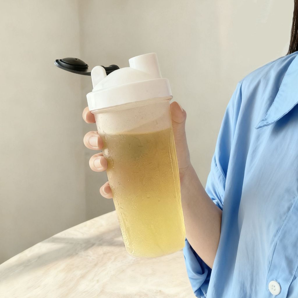 Jual BOTOL SHAKER PUTIH 600ML AESTHETIC BOTOL TEMPAT MINUM ELEGANT ...