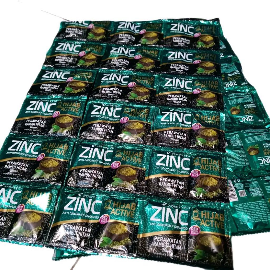 Jual [PAKET 3 RENCENG TOTAL 72 SASET = 36 PASANG] ZINC HIJAB ACTIVE ...