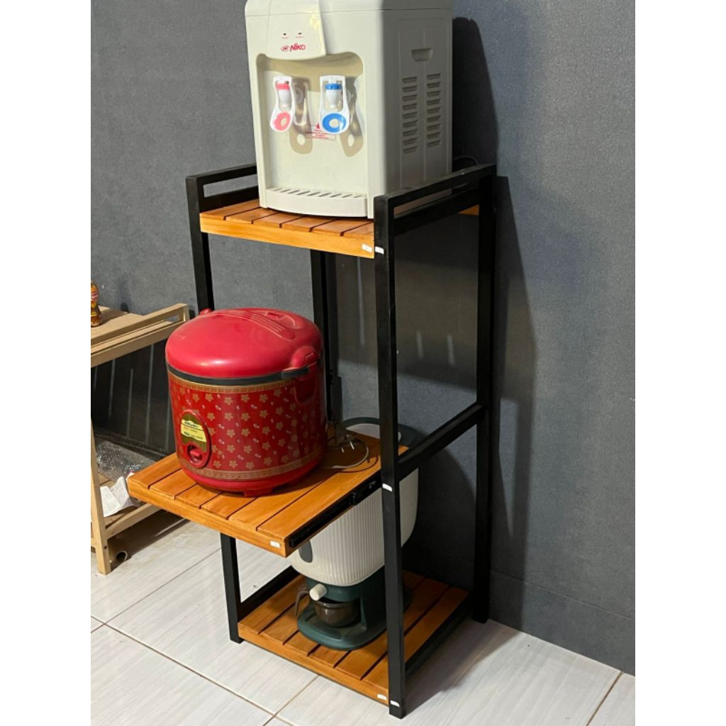 Jual RAK SLEDING RAK DISPENSER 3 SUSUN tinggi 100 cm full finishing ...