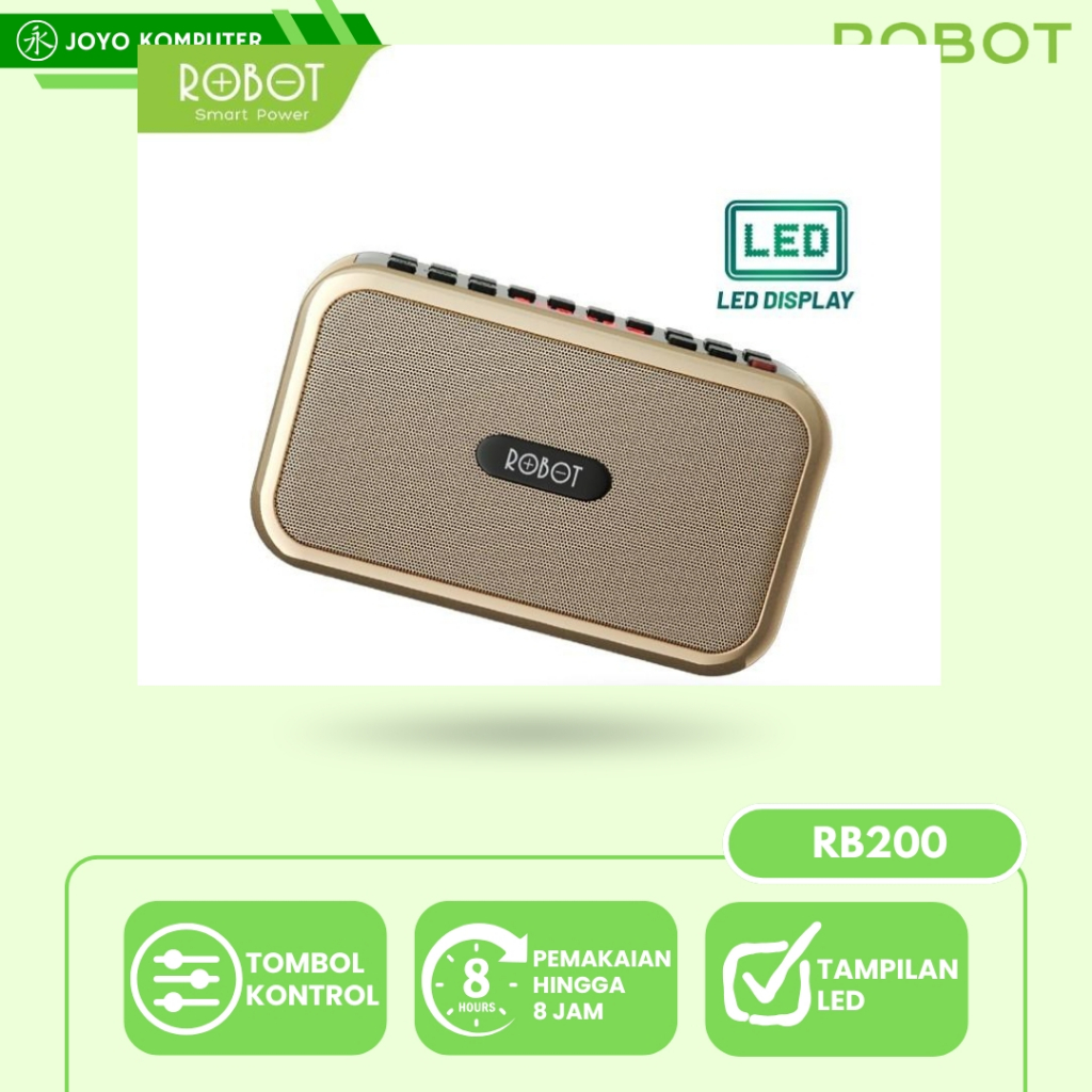 Jual ROBOT RB200 Speaker Bluetooth Portable dengan Tombol Kontrol ...