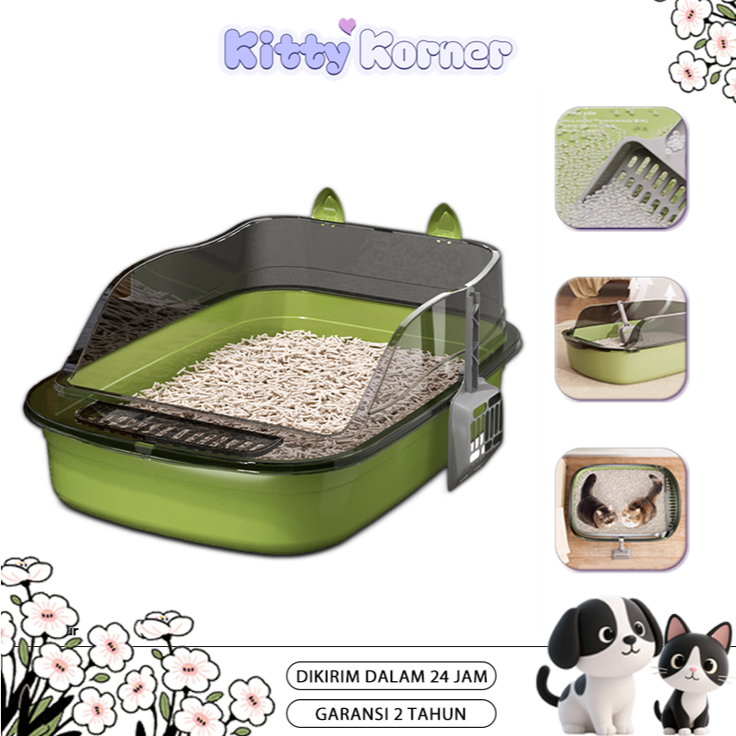 Jual Pet Litter Box Open - Cat Litter Box Model Terbuka - Tempat Bak ...