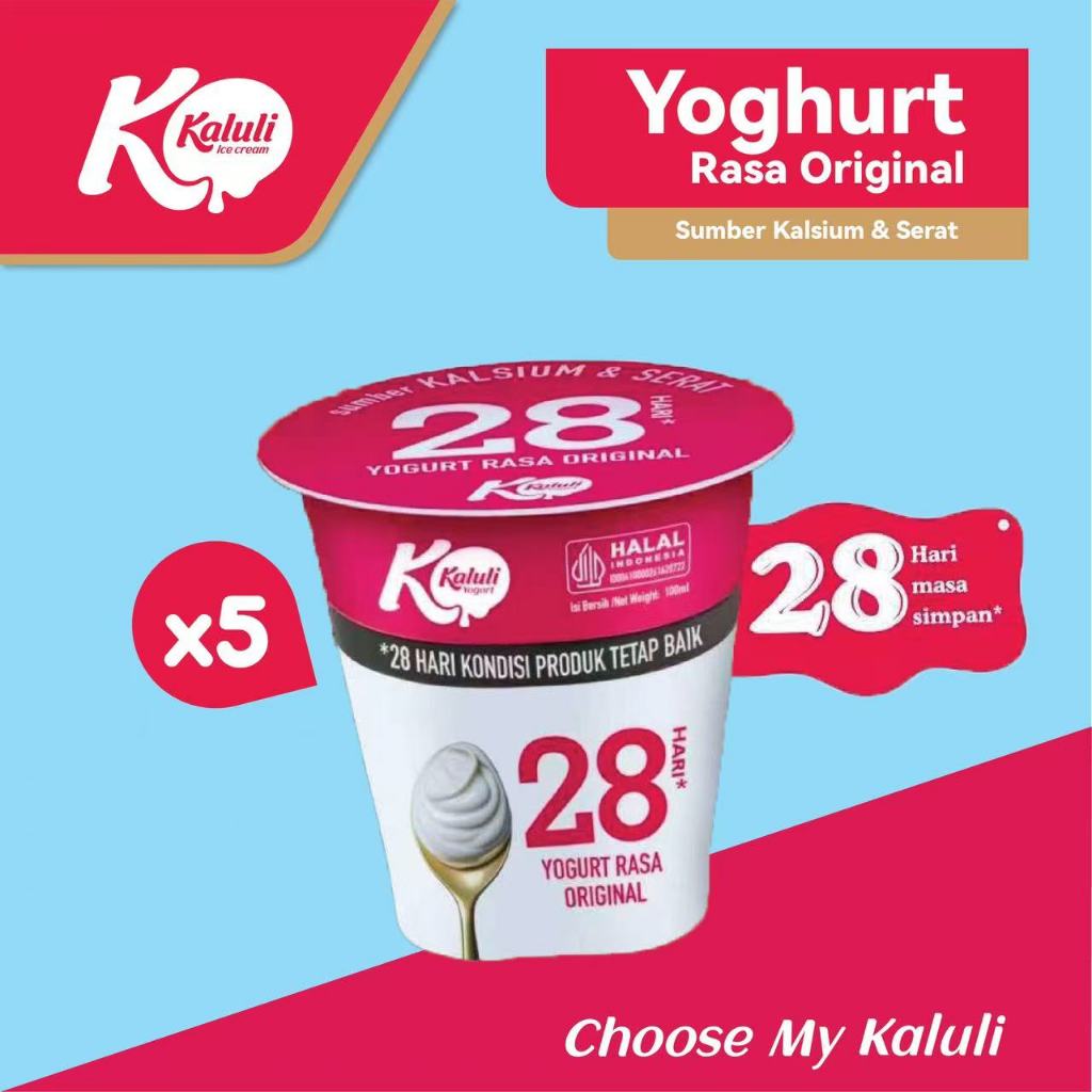 Jual Kaluli Ice Cream Yoghurt Original Sumber Kalsium & Serat isi 5 Cup ...