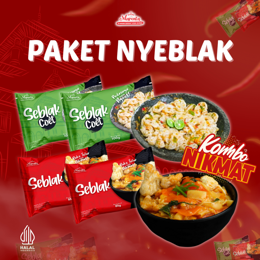Jual [BARU] PAKET NYEBLAK seblak jadul - coet instan lengkap pedas ...