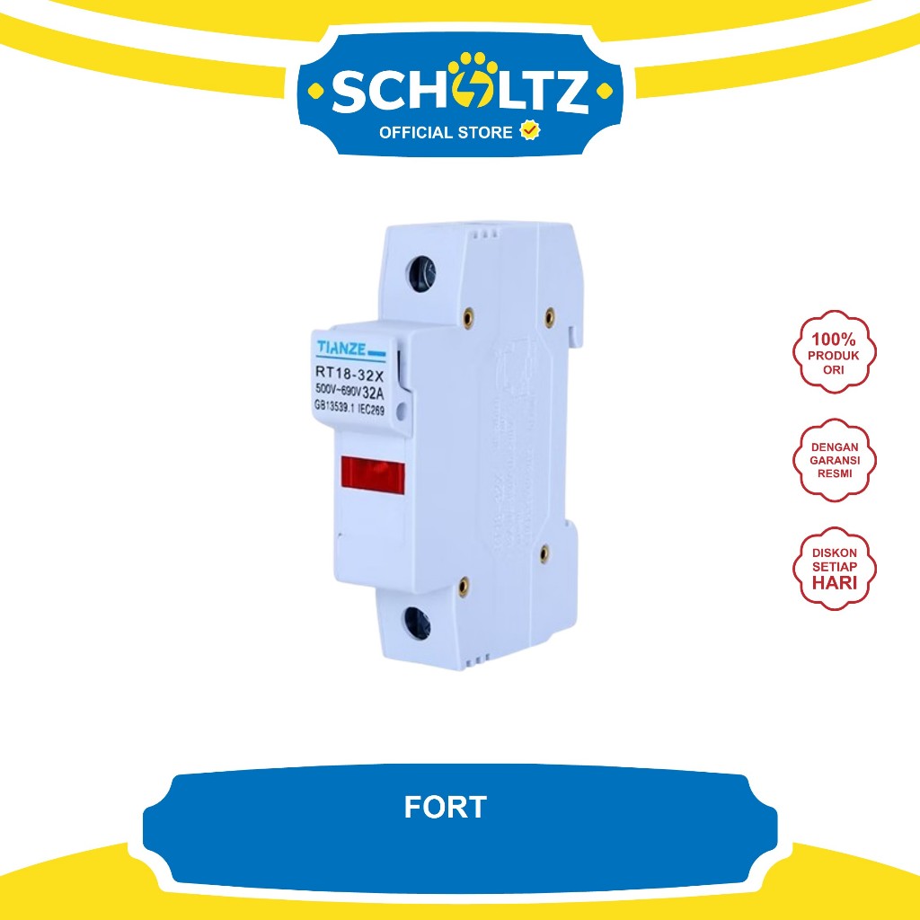 Jual FORT LOW VOLTAGE FUSE FUSE 1P DIN RAIL MOUNTING FUSE HOLDER WITH ...