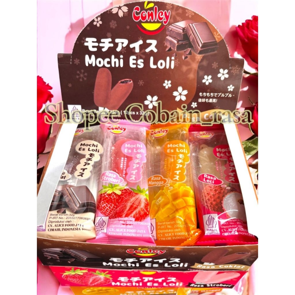 Jual ISI 12 PCS __ Conley Mochi Es Loli Ice Cream Stick Halal – Mochi ...