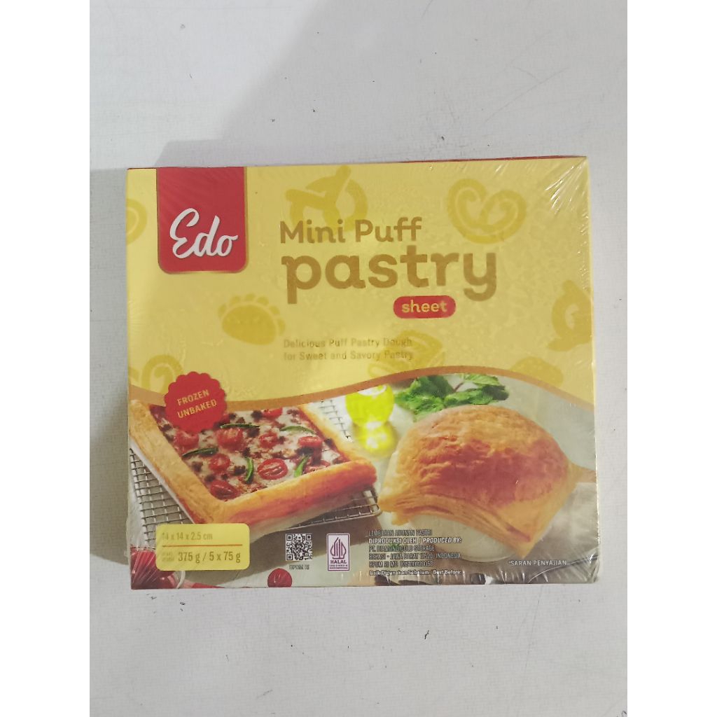 Jual Edo mini Puff Pastry sheet 375gr/5 lbr x 75gr | Shopee Indonesia