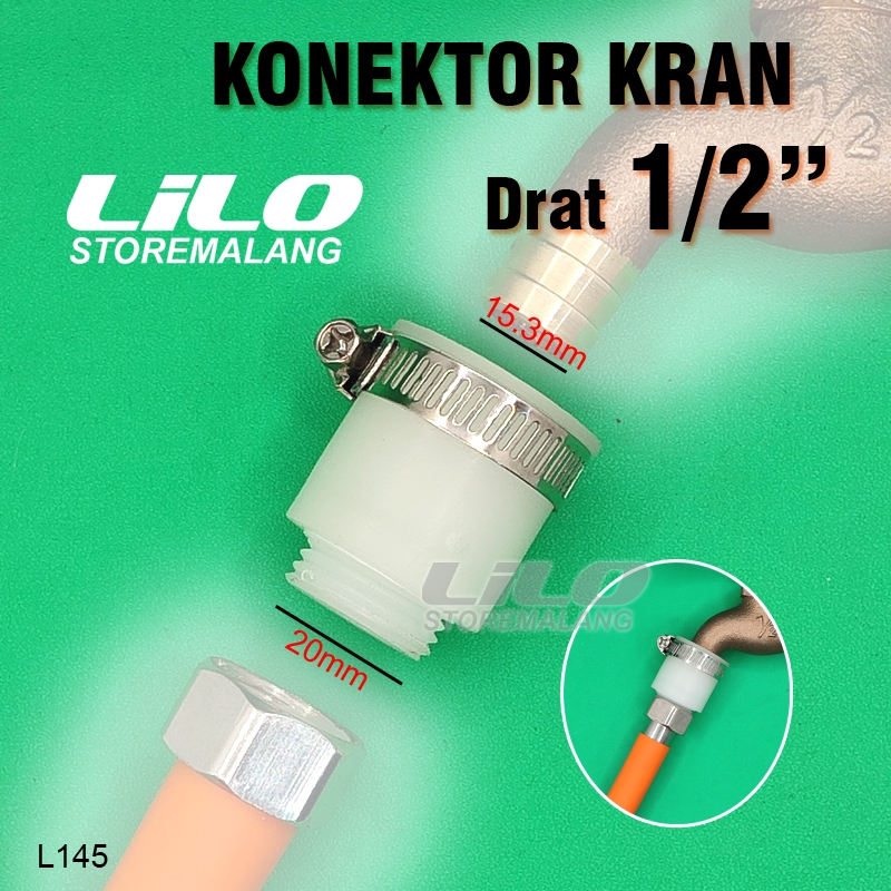 Jual Sambungan Adapter Adaptor Konektor Kran Keran Selang air drat Male ...
