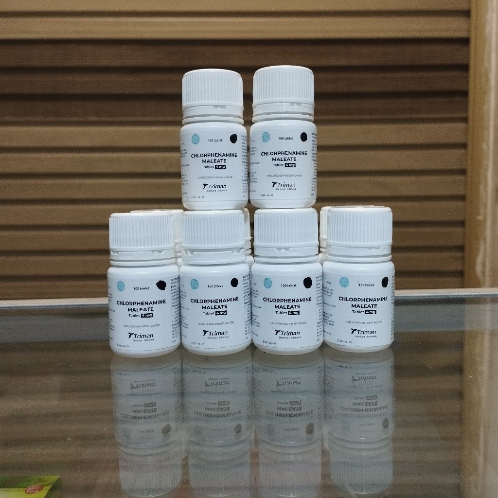 Jual Chlorphenamine maleate 4mg CTM Triman Pot 100 Tablet | Shopee ...