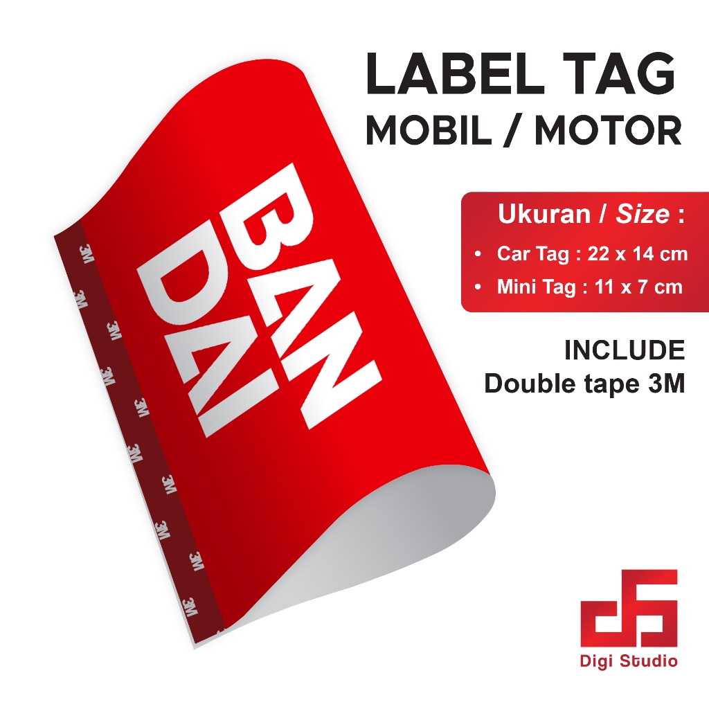 Jual Digi Studio - Label Tag Mobil & Motor BAN DAI Logo | Shopee Indonesia