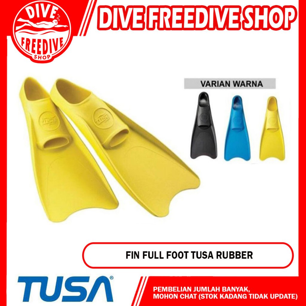 Jual UF1202 Fin Tusa Rubber Sport Fins Full Foot Snorkeling Kaki Katak ...