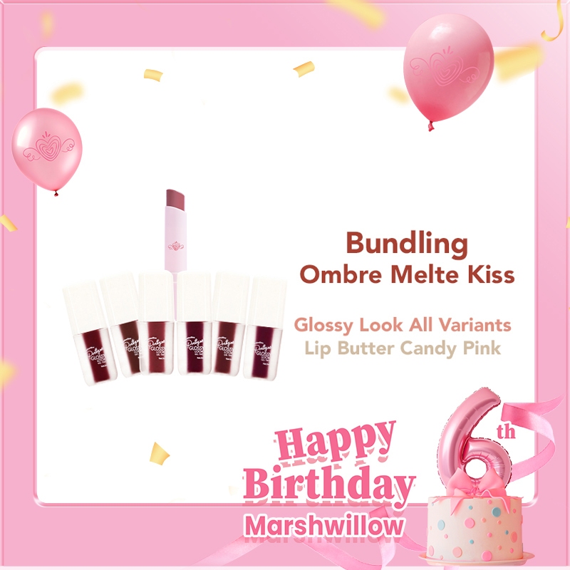 Jual Marshwillow Bundling Ombre Melted Kiss Set (Lip Butter + Glossy ...