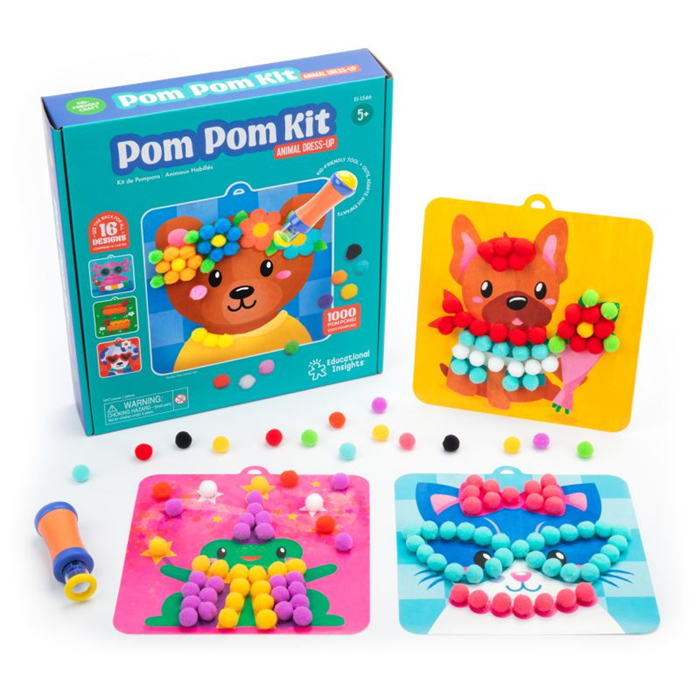 Jual Educational Insights Pom Pom Kit Animal Dress Up – Mess-Free Kids ...