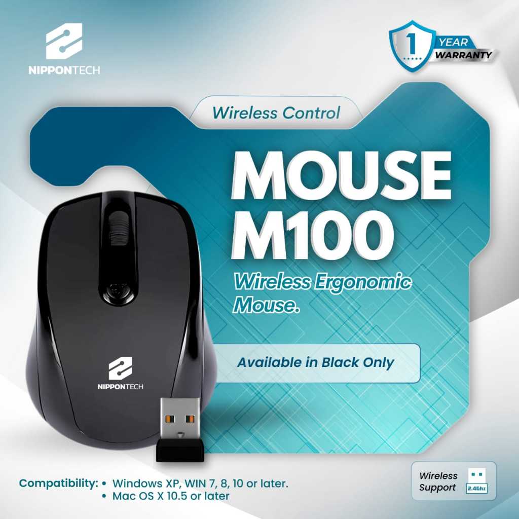 Jual Mouse Wireless Nippontech M100 Include Batterry | Shopee Indonesia