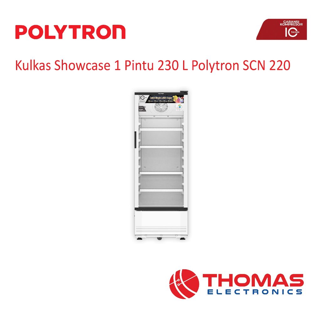 Jual Showcase 1 Pintu 230 Liter Polytron SCN220 SCN 220 Lemari ...