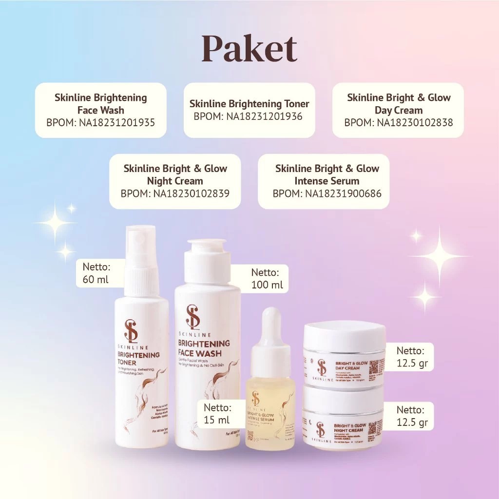Jual Skinline Ultra Brightening Series Semua Kulit + Intense Serum ...