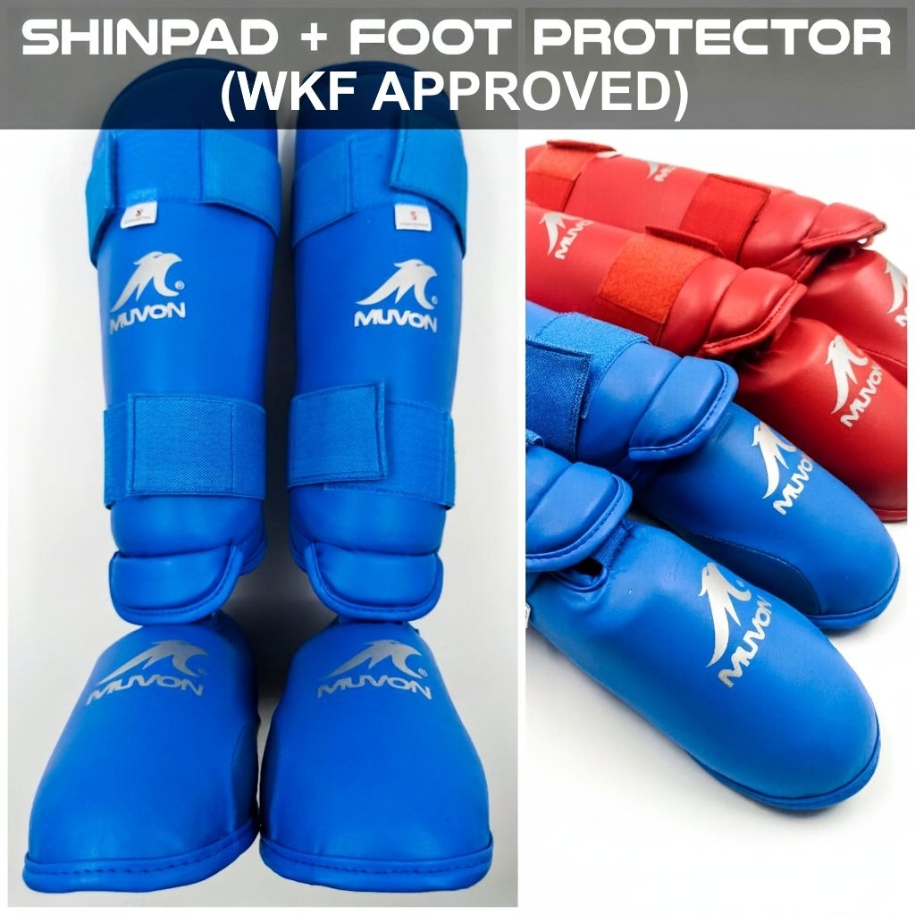 Jual Shin pad + Foot protector Karate Muvon / Pelindung Betis dan Kaki ...