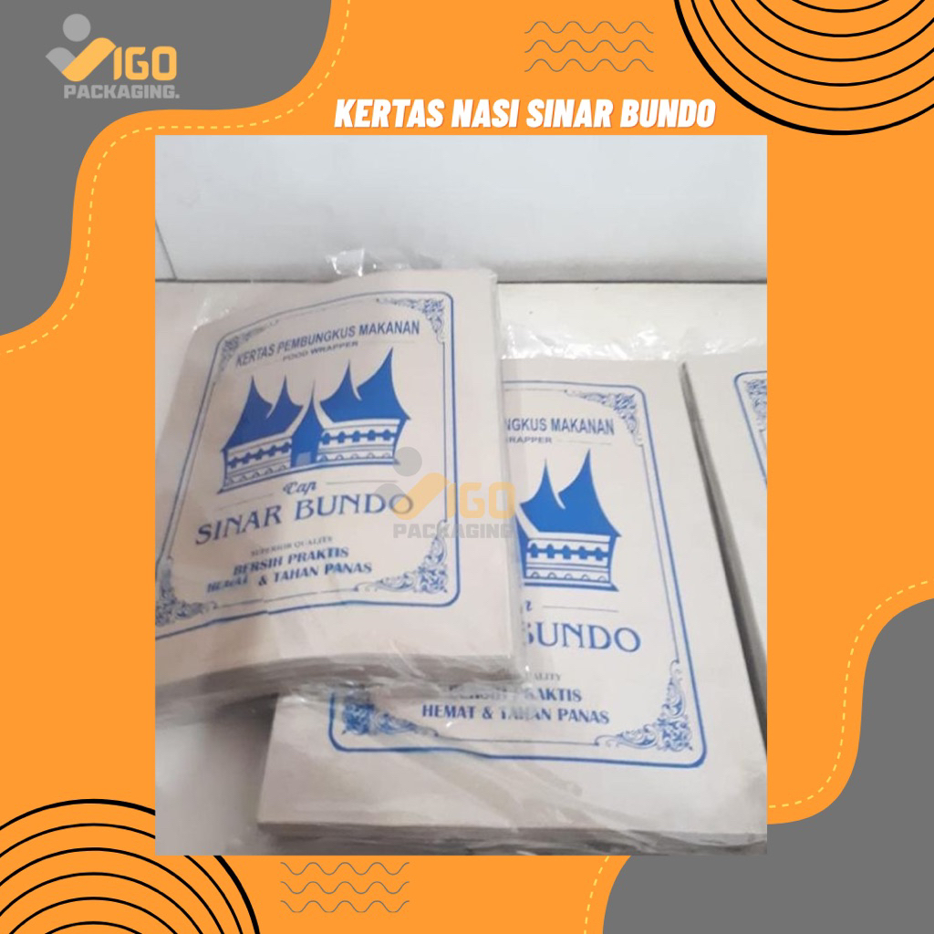 Jual KERTAS NASI SINAR BUNDO ISI 2kg Kertas Bungkus nasi | Shopee Indonesia