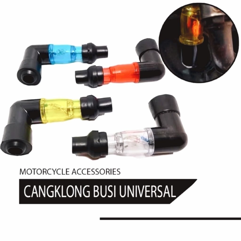 Jual COD tutup busi cangklong lampu nyala / busi warna menyala ...