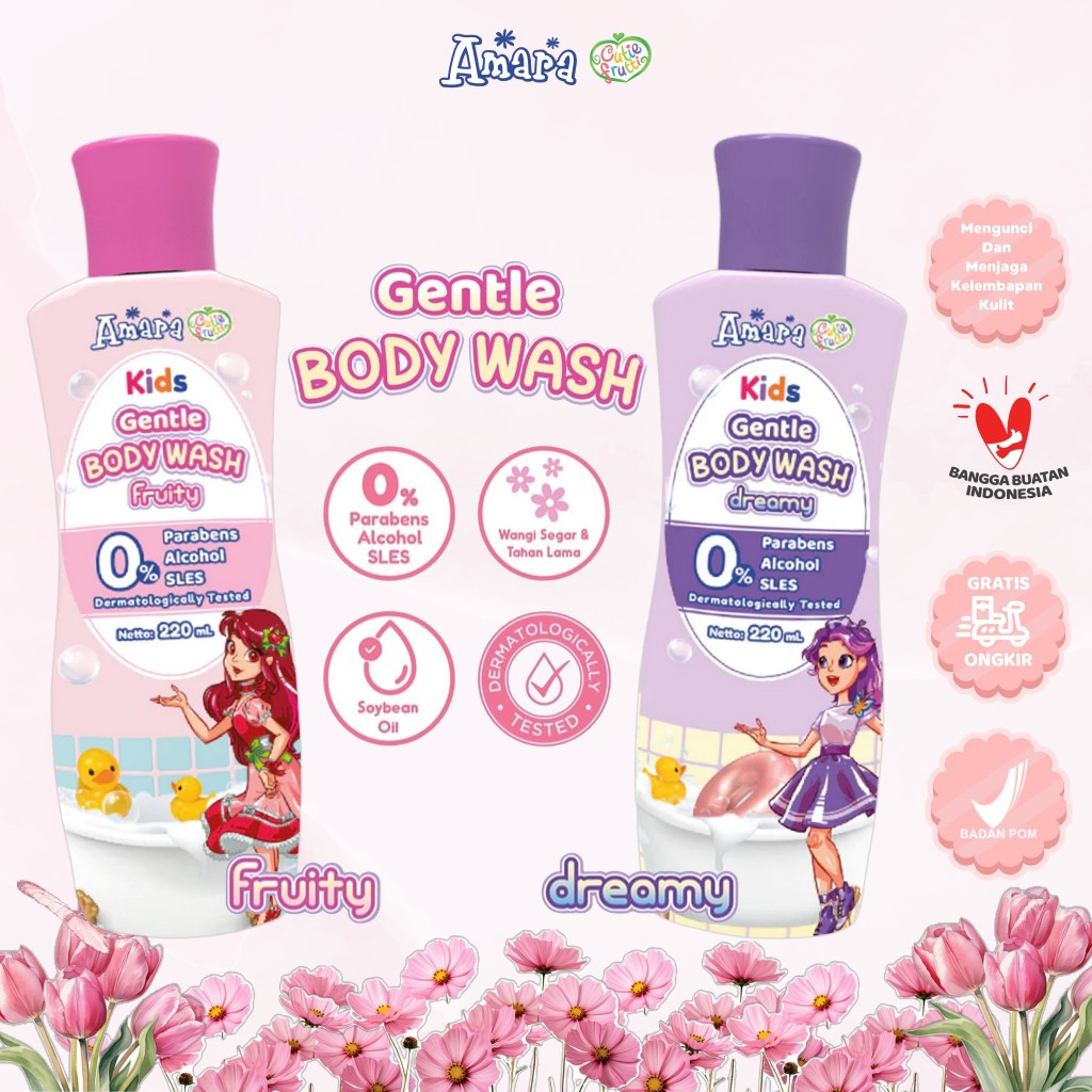 Jual AMARA Kids Gentle Body Wash Dreamy | Fruity 220ml | Shopee Indonesia