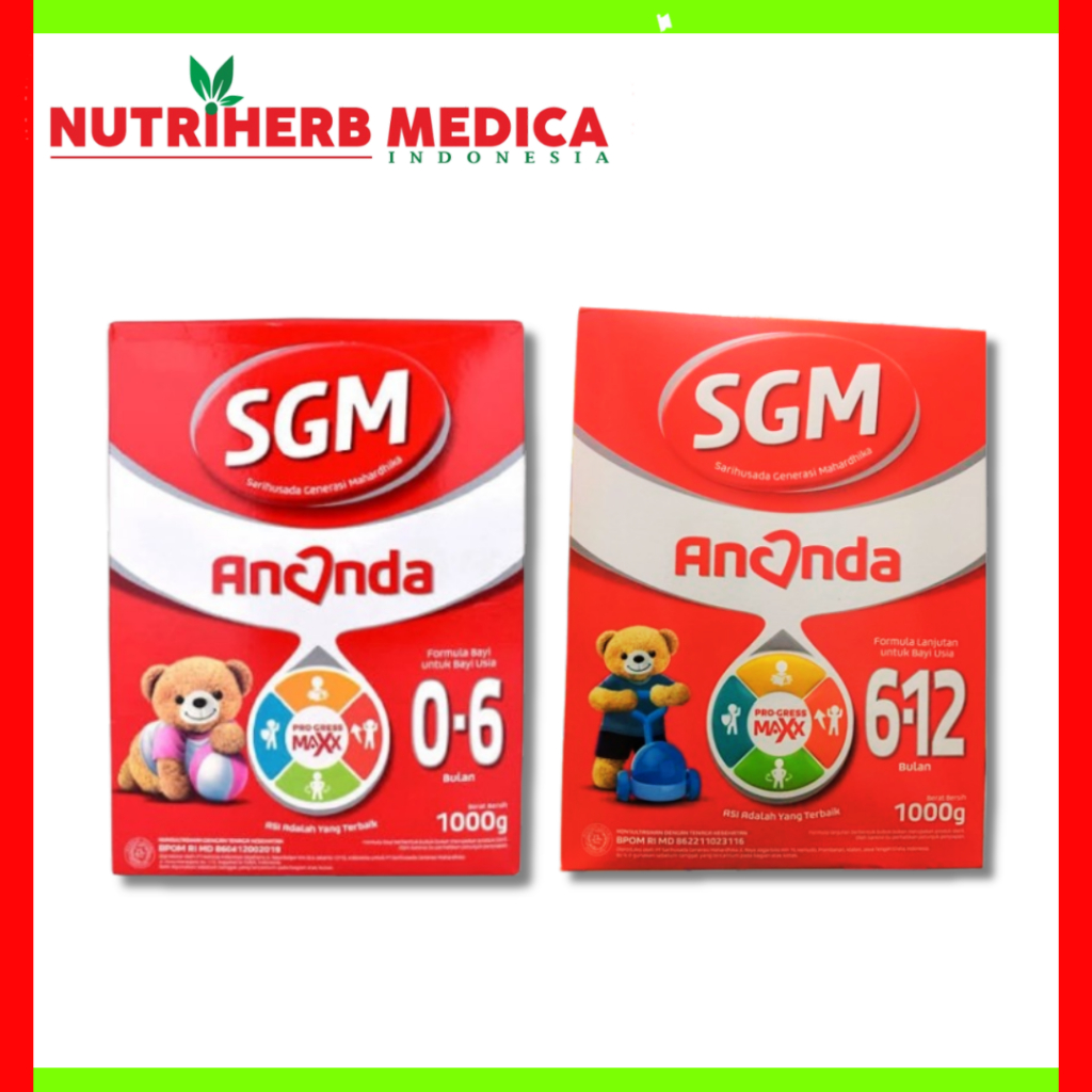 Jual SGM Ananda 0-6 6-12 1000 Gram Susu Formula Anak SGM 0-6 6-12 Bulan ...