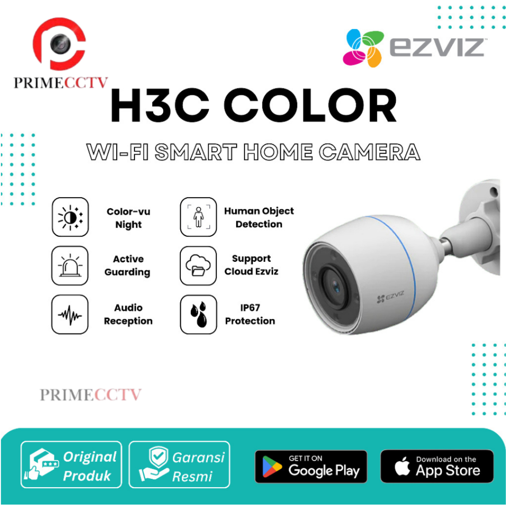 Jual EZVIZ H3C 2MP COLOR WIFI COLOR NIGHT VISION AUDIO AI HUMAN ...