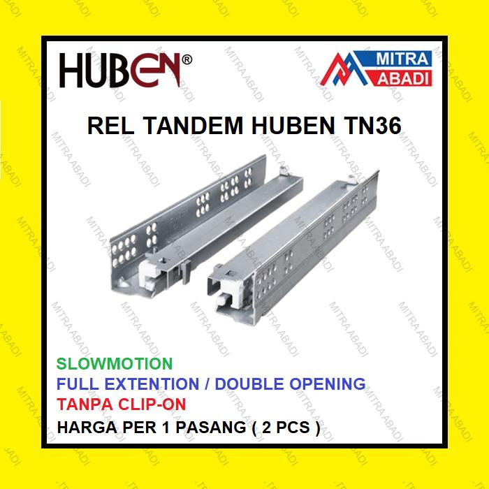 Jual Rel Laci Tandem HUBEN 25 cm Rel Tanem HUBEN TN-36 Tanam Soft Close ...