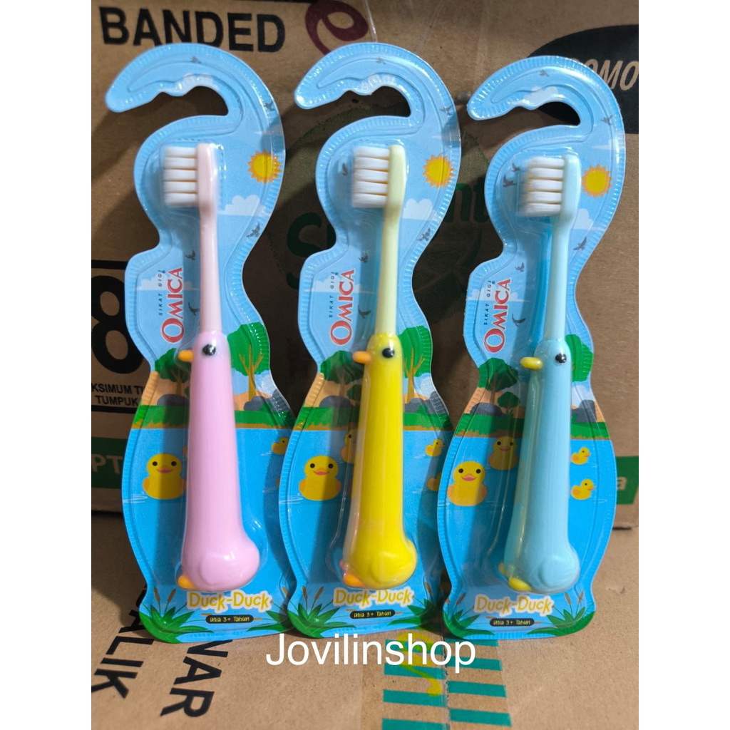 Jual OMICA Sikat Gigi Balita Duck-Duck Karakter usia 3+ tahun | Shopee ...