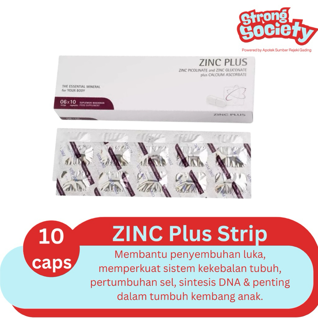 Jual Zinc Plus Erha Strip (10 kapsul) - Suplemen Vitamin Zinc Untuk ...