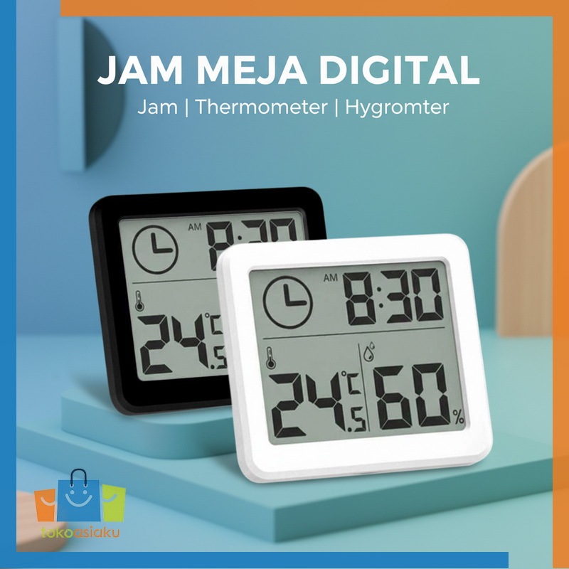 Jual Jam Meja Dinding Digital Thermometer Dengan Fungsi Pengukur Suhu ...