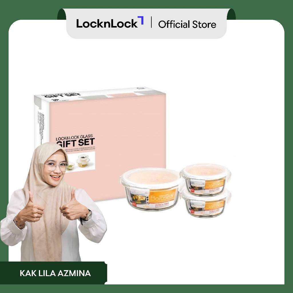 Jual [Exclusive Kak Lila] Lock&Lock Exclusive Ovenglass Gift Set 3P ...