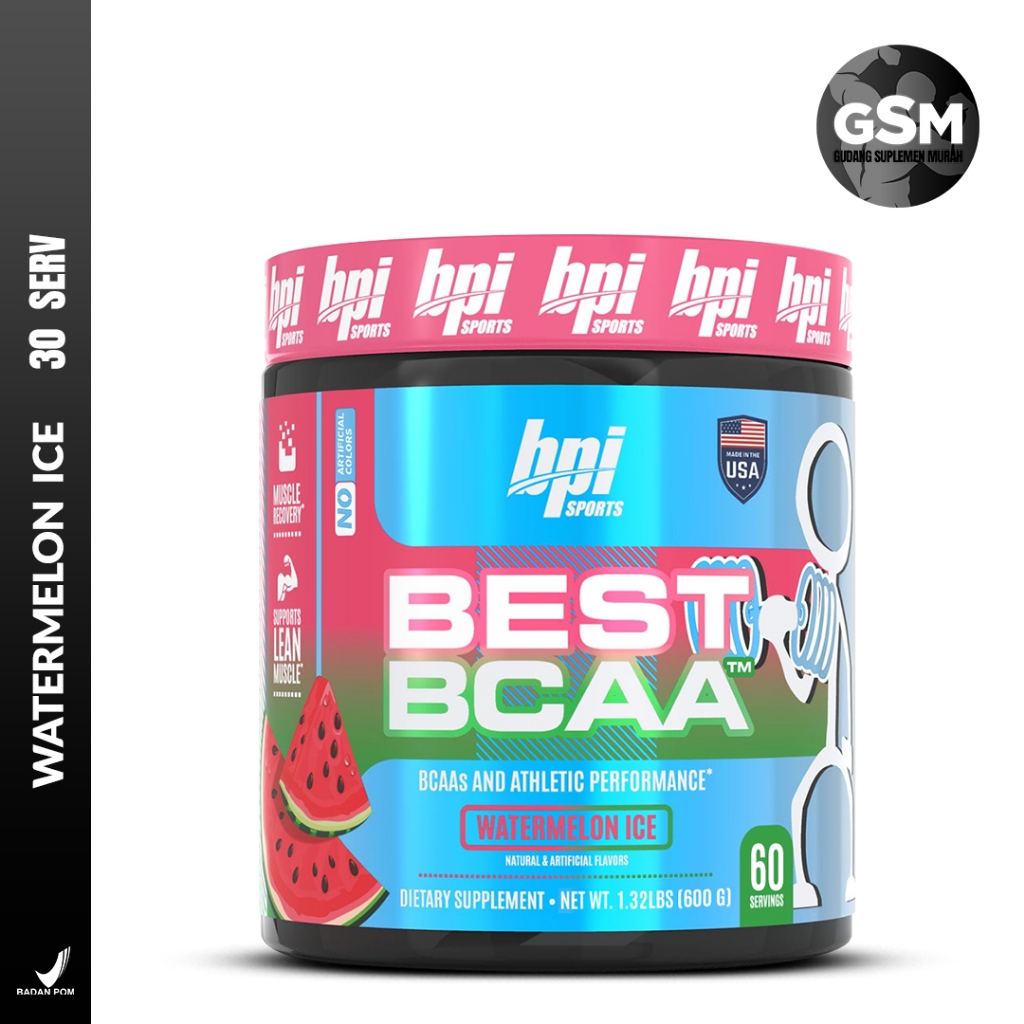 Jual BPI Best BCAA 60 Serving Suplemen Otot Gym | Shopee Indonesia