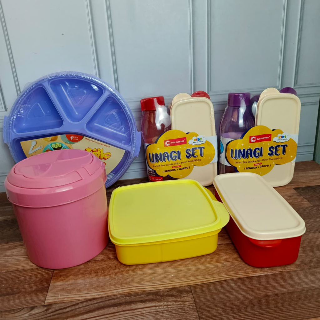 Jual Paket 6 Lunch Box Campur Clio Plastic & GBU – Donburi Unagi Suzuka Lolita Rantang Wuyi ...