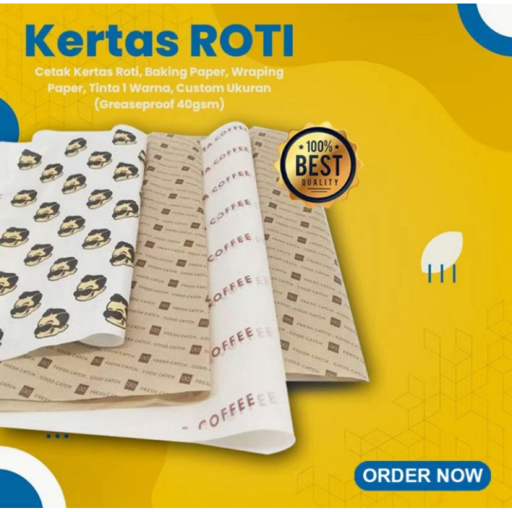 Jual Kertas Roti Custom - Cetak Baking Paper 30 x 30 cm | Shopee Indonesia