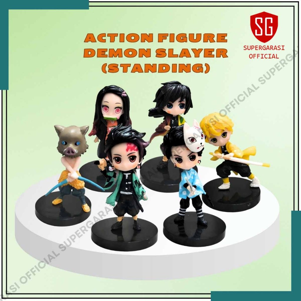 Jual Action figure miniatur demon slayer Chibi cute Tanjiro Inosuke ...