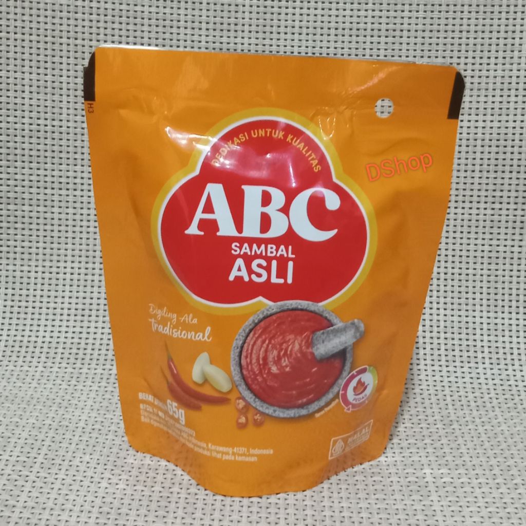 Jual ABC Sambal ASLI Kemasan Pouch 65gr | Shopee Indonesia