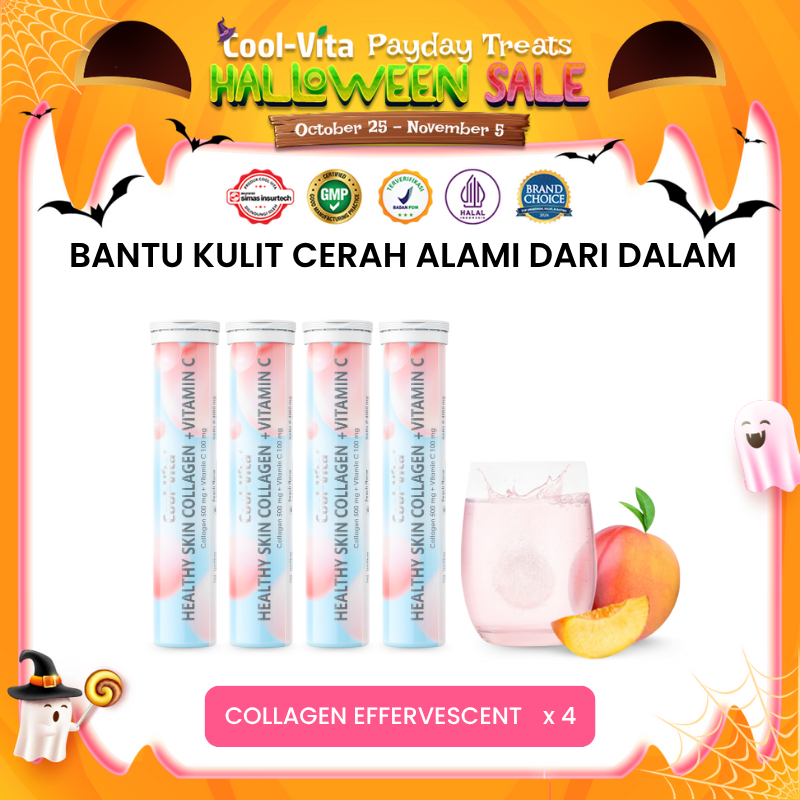 Jual Coolvita Collagen Effervescent (4 Tube - 80 Tablet) - Suplemen Kolagen + Vit C | Membantu ...