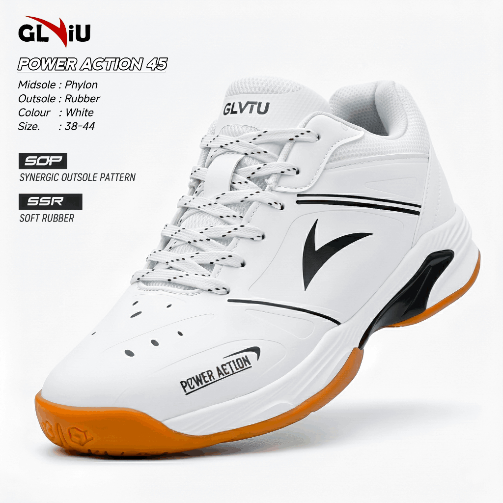 Jual Sepatu Badminton GLVIU Power Action 45 Size 38-44 Sepatu Olahraga ...