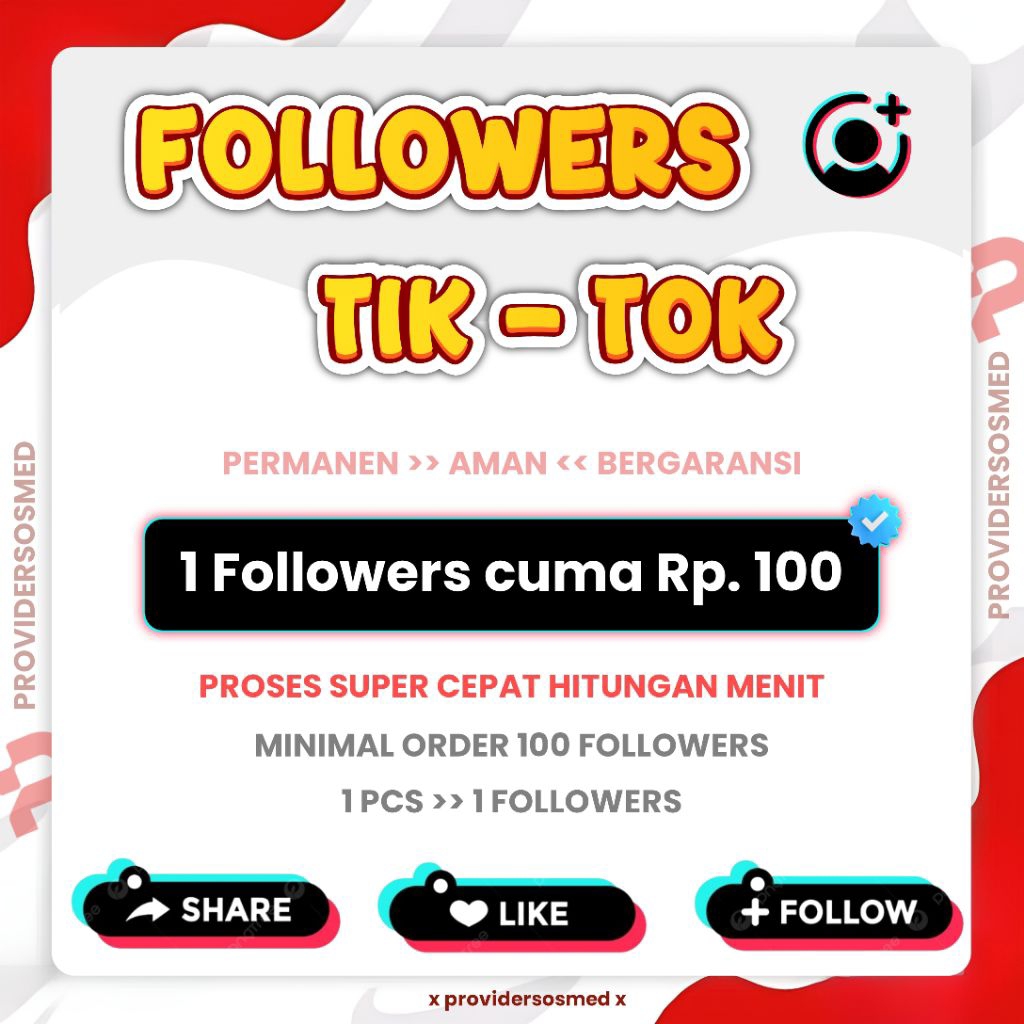 Jual FOLLOWER TIK**TOK MURAH AKTIF PERMANEN 1000 FOLLOW TOKTOK PERMANEN ...