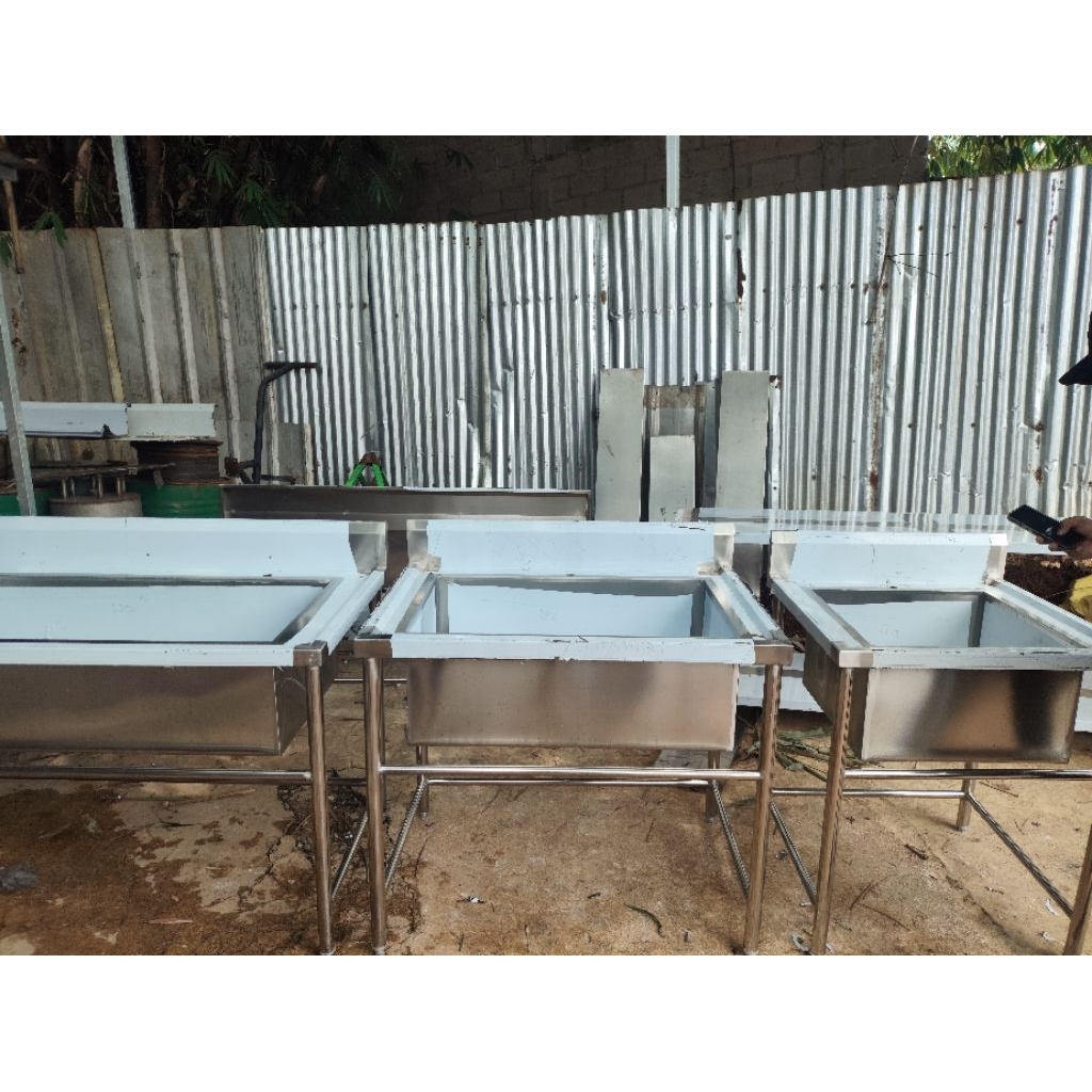 Jual BBE Stainless -Sink Jumbo Tanpa sekat Ukuran 100x70x85 wastafel ...