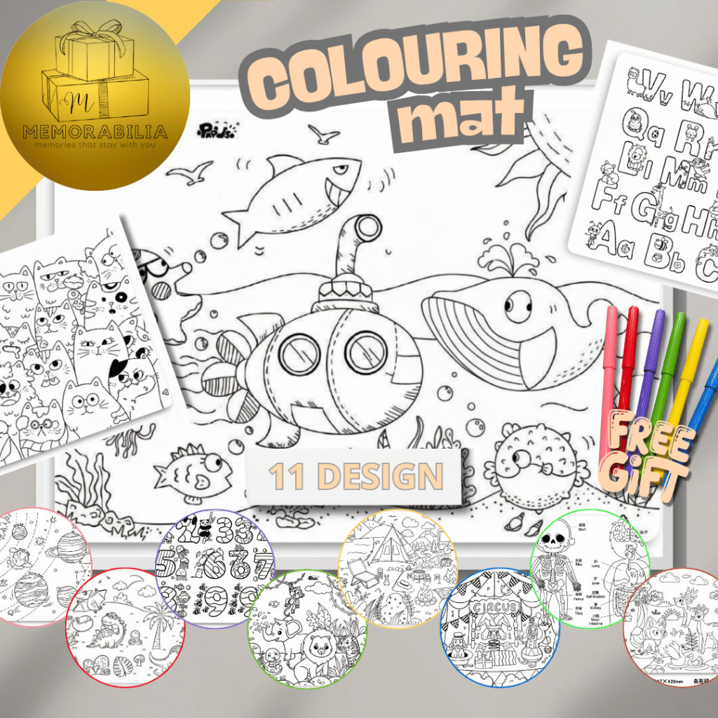 Jual Colouring Mat Doodle Mewarnai Magic Paper Art Bisa di Hapus BPA ...