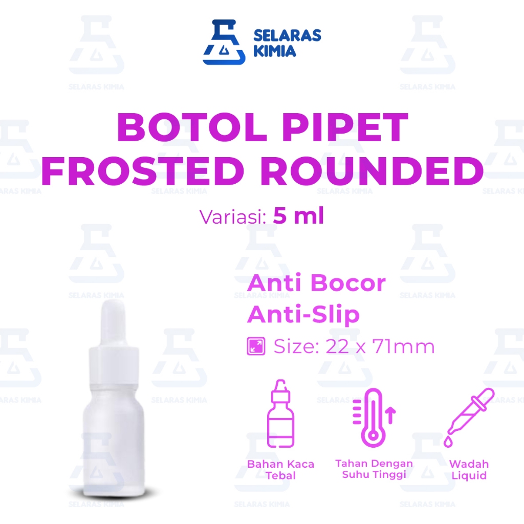Jual Botol Kaca Frosted 5 ML / Botol Pipet Kaca Frosted 5 ML / Botol ...