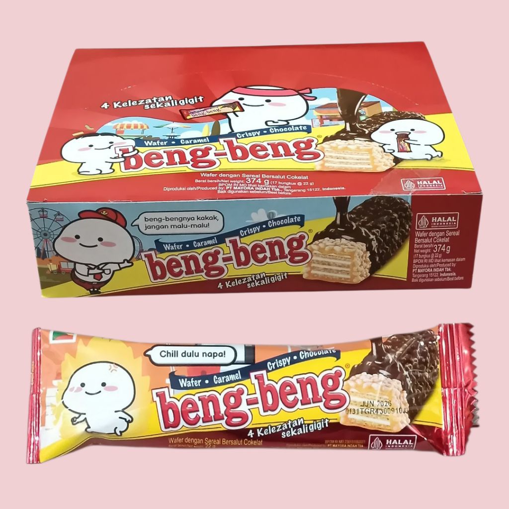 Jual Beng-Beng Regular Wafer Coklat Caramel 22gr [17 pcs/Box] | Shopee ...